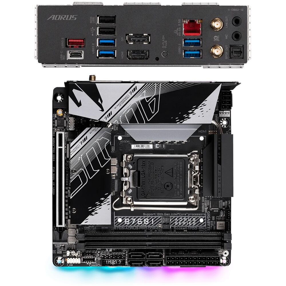 Материнская плата Gigabyte B760I AORUS Pro DDR4 Z760 Socket-1700 2xDDR4 ...