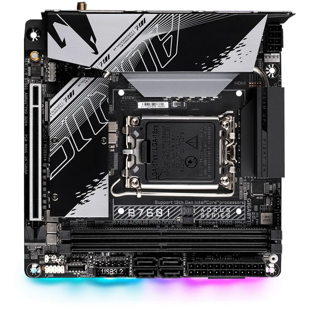 Материнская плата Gigabyte B760I AORUS Pro DDR4 Z760 Socket-1700 2xDDR4 ...